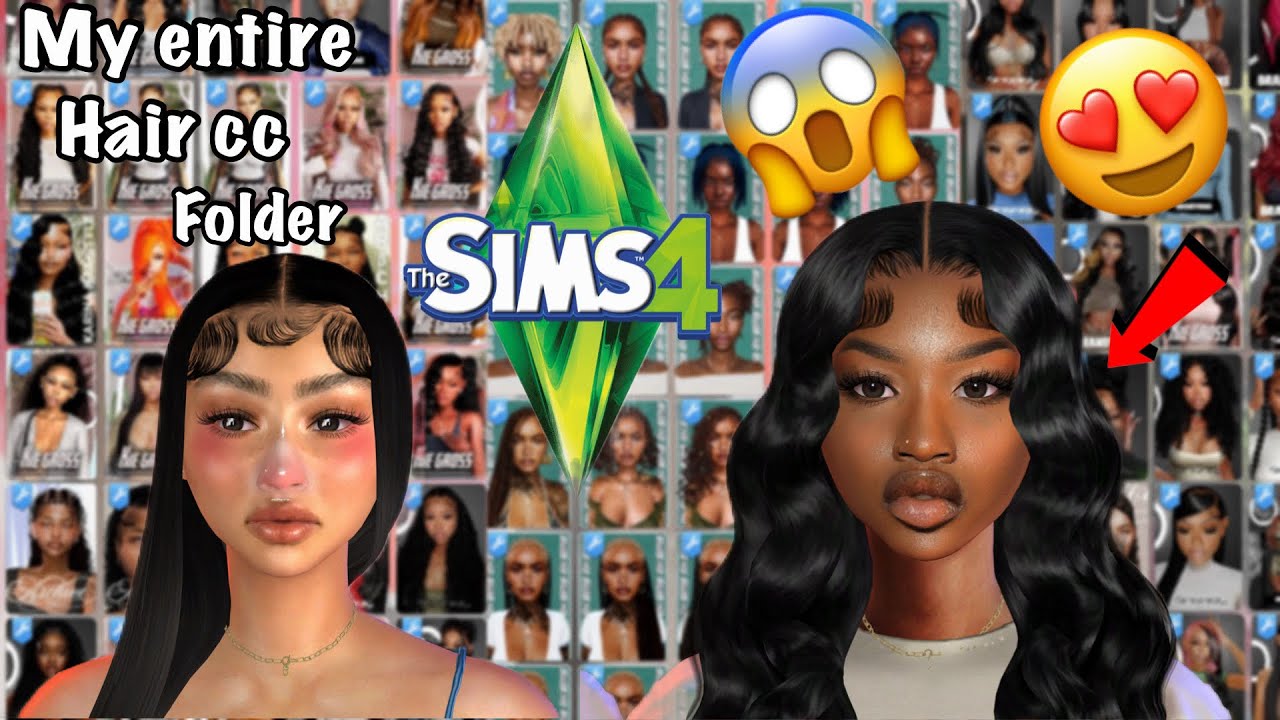 SIMS 4 CC Hair Folder Download - YouTube