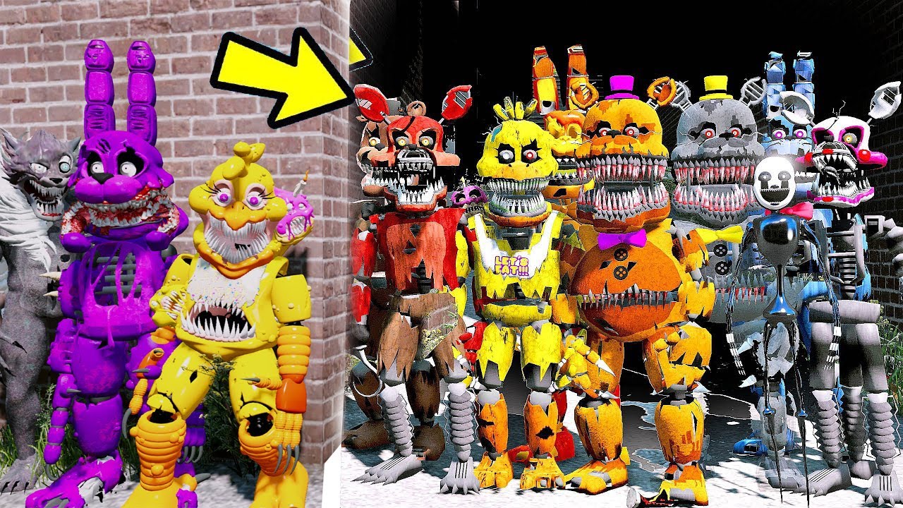 TWISTED ANIMATRONICS VS NIGHTMARE ANIMATRONICS NO UFC? | GTA V Five ...