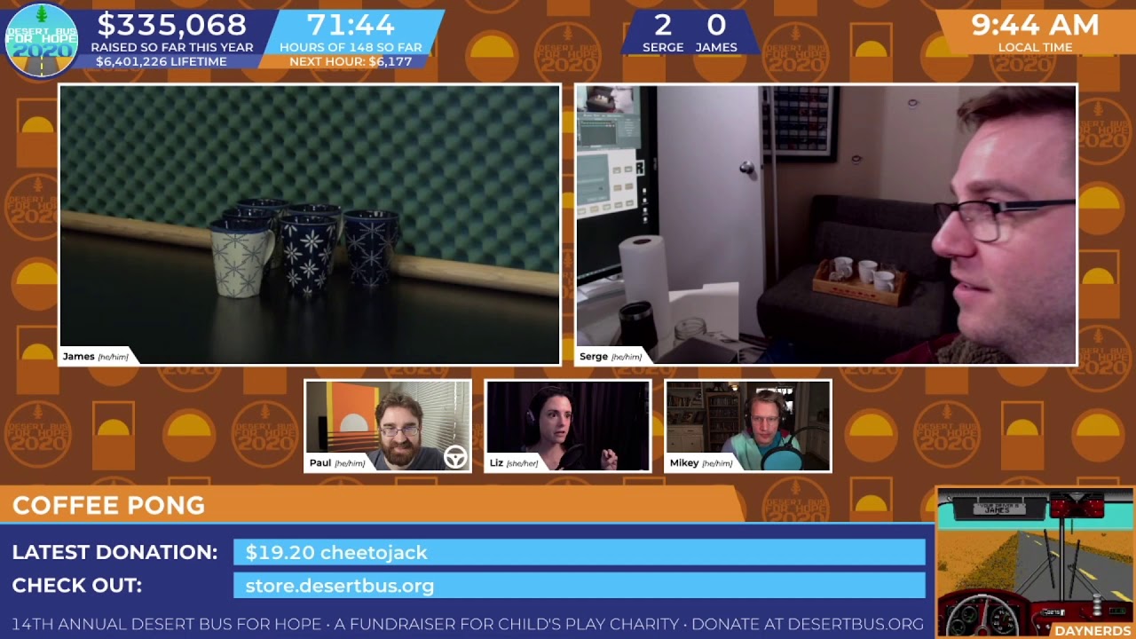 DB2020 - 3rd Annual Coffee Pong Tournament, Game 3 - YouTube