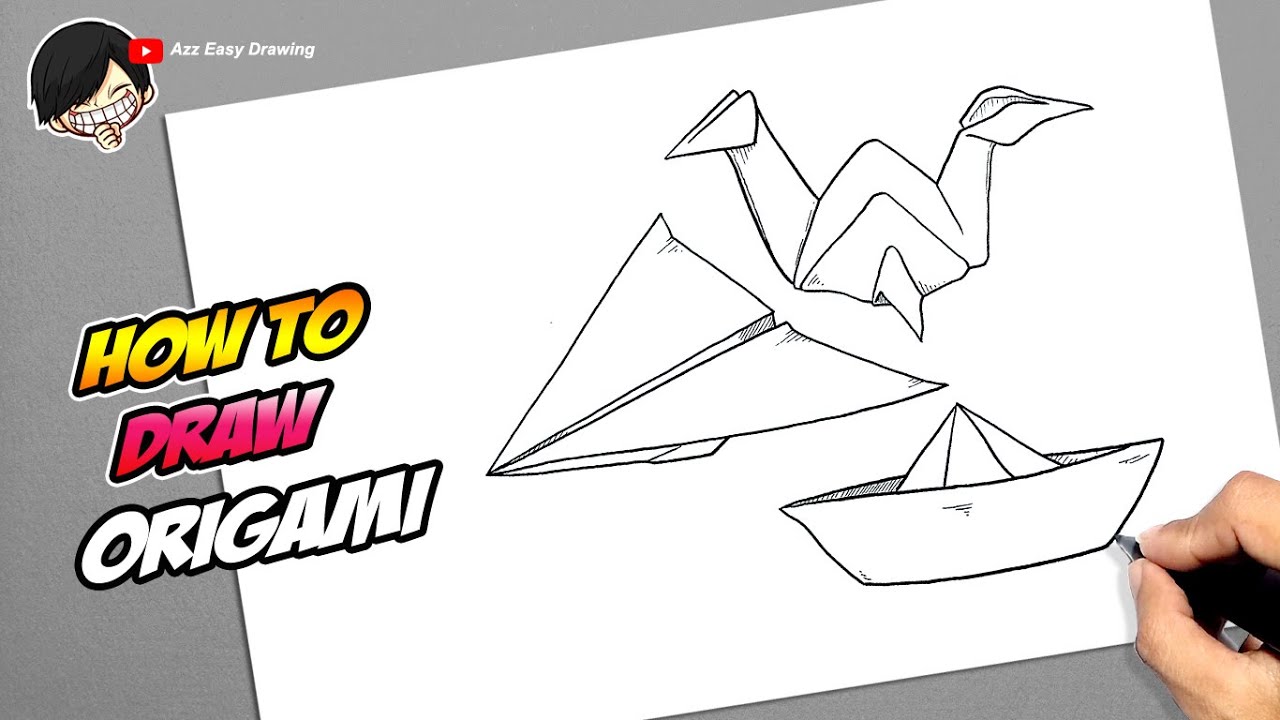 How to draw Origami - YouTube