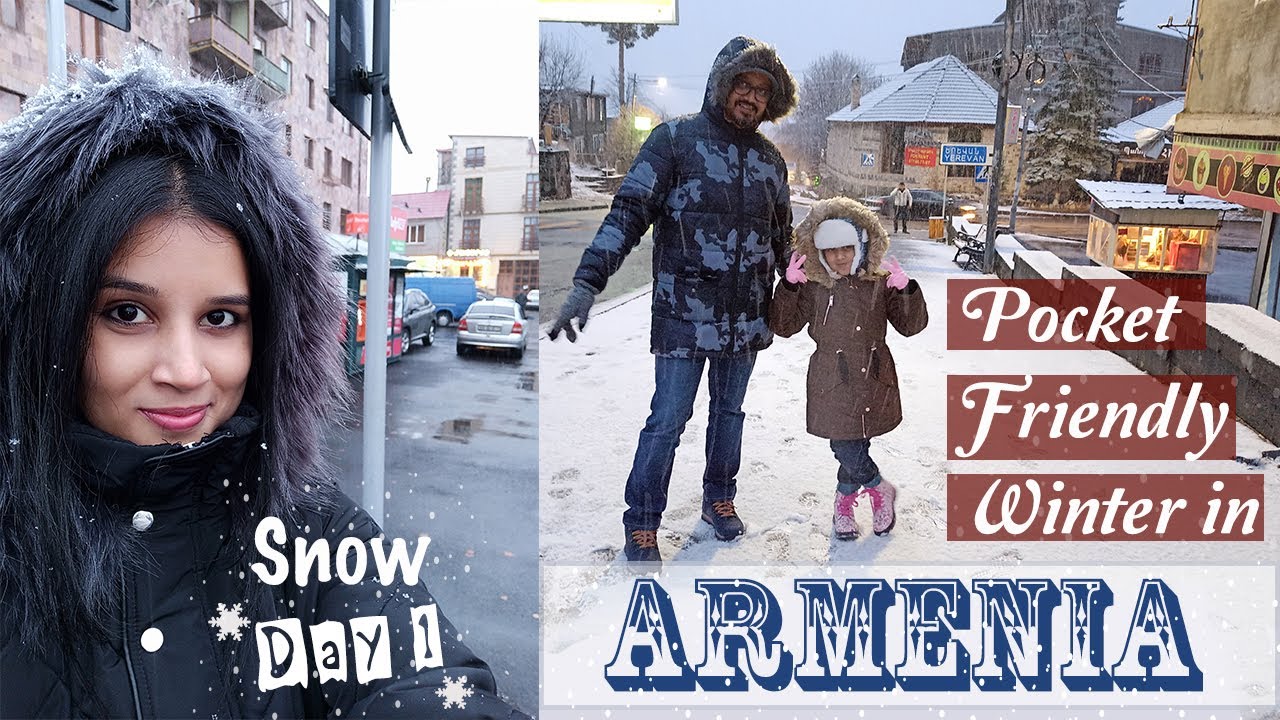 ARMENIA TRIP DAY 1 | Winter in Armenia | First Snow Experience ...