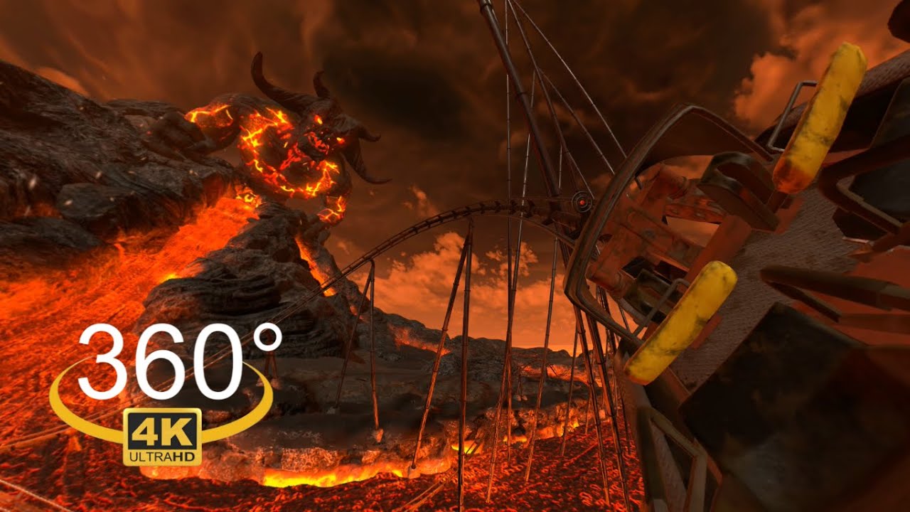 360Video | The Mysterious Volcano of Roller coasters - YouTube