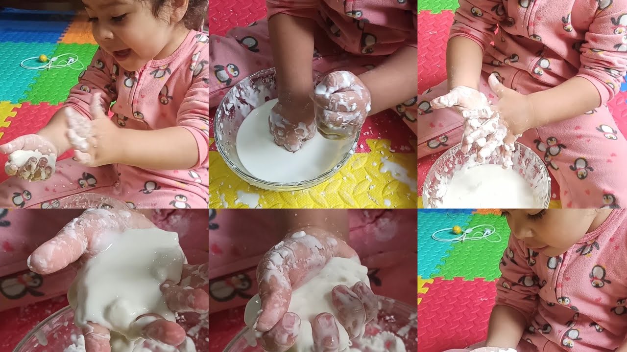 Experimento muy divertido para niños - Maizena con agua - YouTube