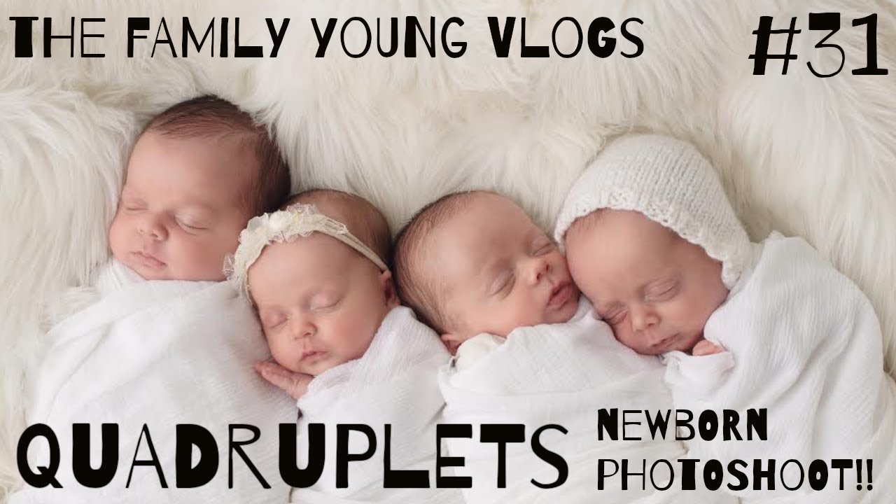 Quadruplets Newborn Photoshoot Life With Quadruplets Tfyv 31 Youtube