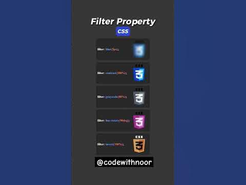 Css filter property #shorts #viralvideo #trending - YouTube