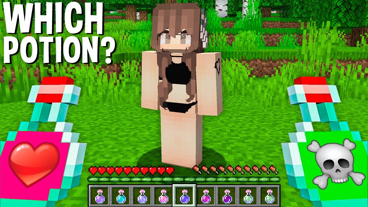 WHICH POTION to GIVE BEAUTIFUL GIRL HATE or LOVE in Minecraft ??? - YouTube