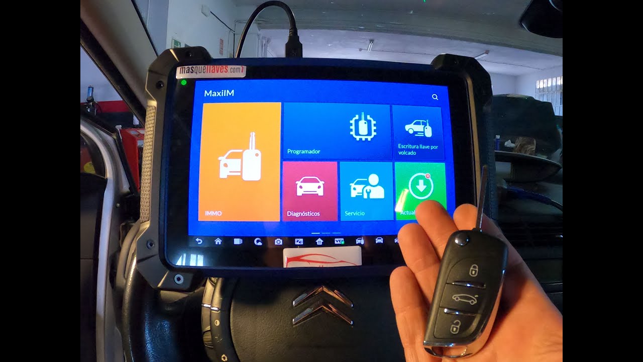 PROGRAMACION LLAVE AUTEL IM608 CITROEN C4 - YouTube