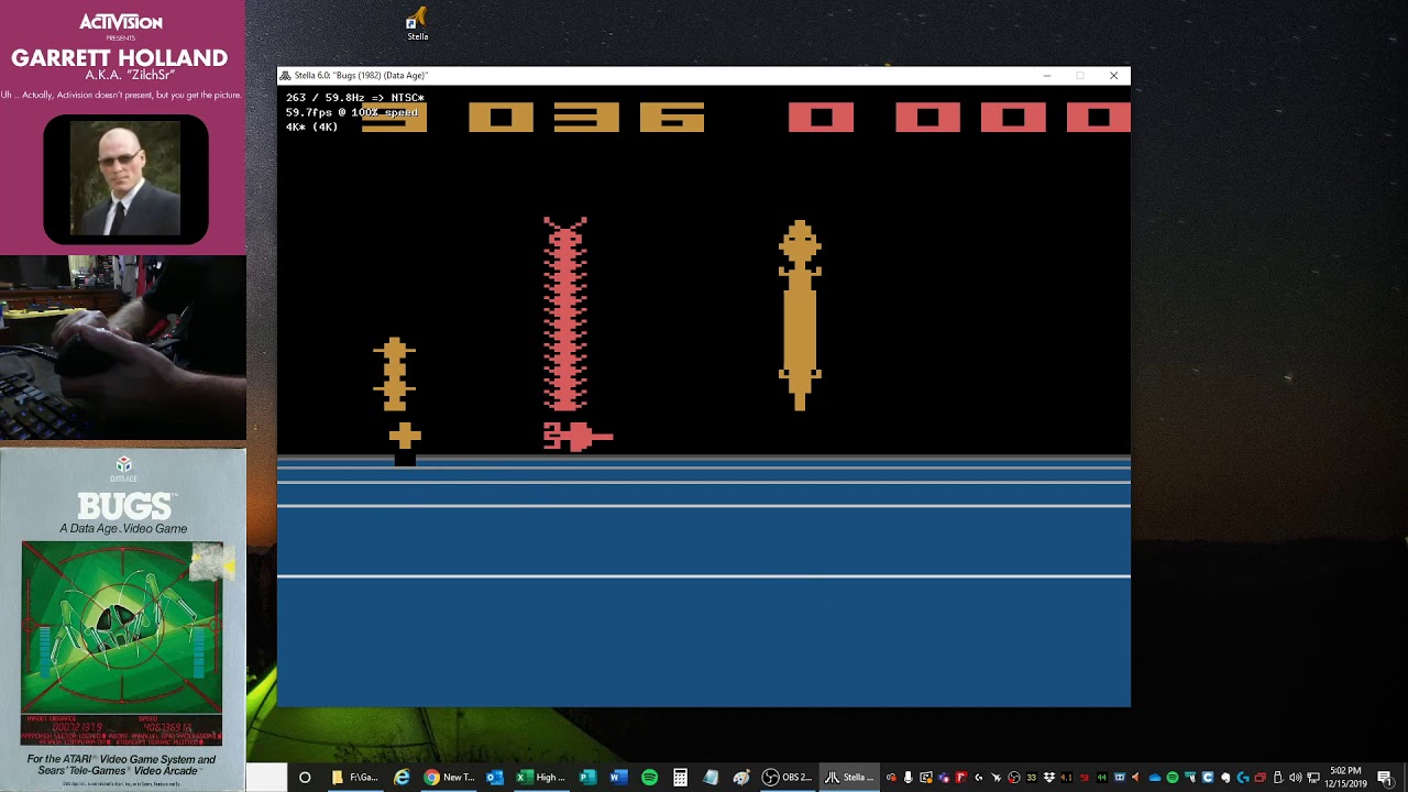 Bugs - Atari 2600 EMU - Game 1 B/B - 104 - YouTube