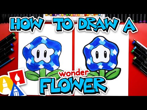 How To Draw The Wonder Flower From Mario Bros Wonder | Safe Videos for Kids