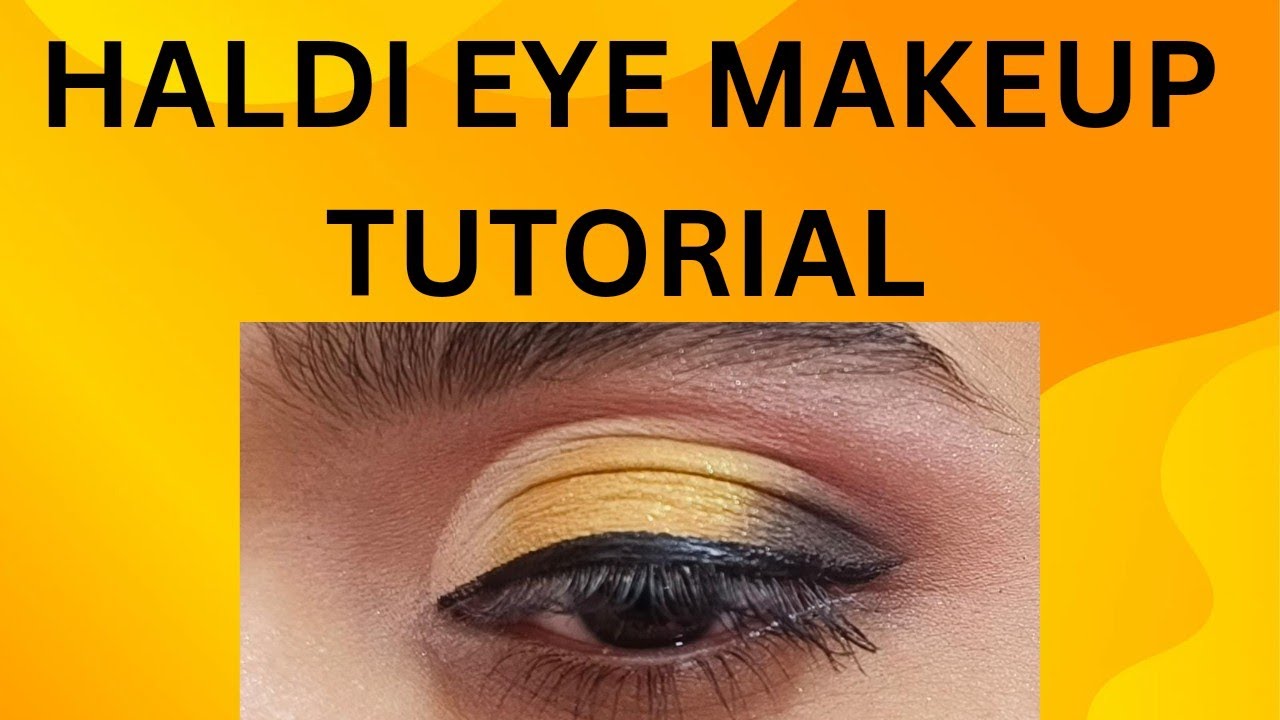 Yellow Eye Makeup Look For Haldi | Haldi Eye Makeup Tutorial | Rubys ...