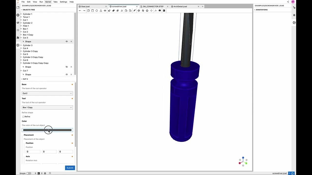 JupyterCAD Color Customisation Support - YouTube