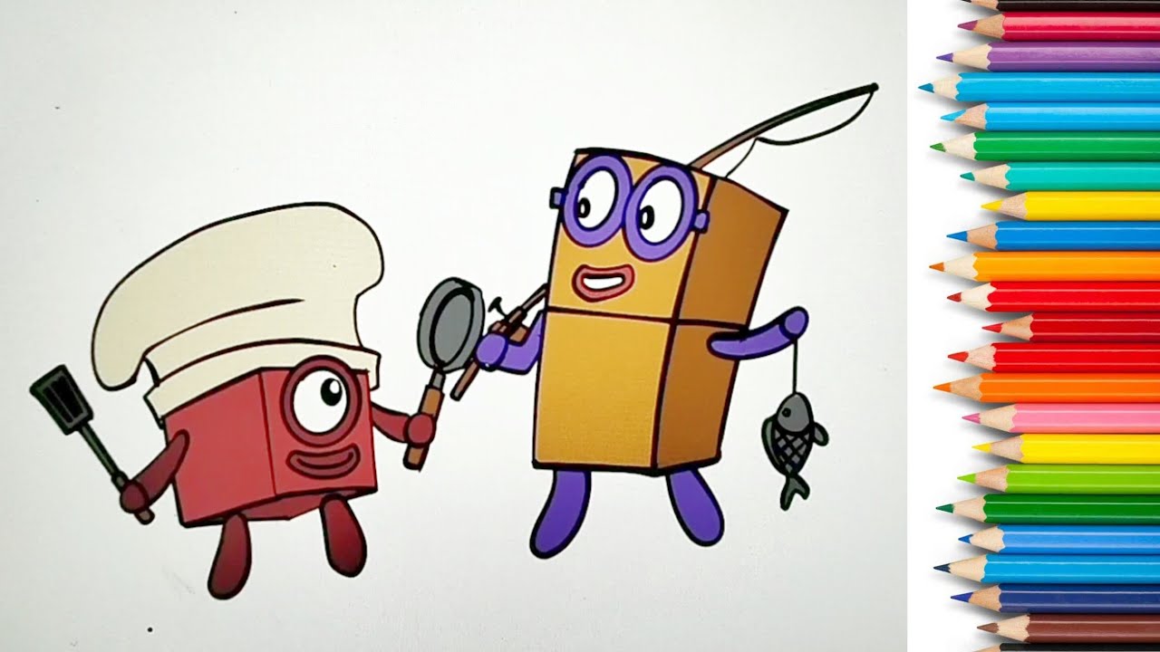 Easy Drawing Numberblocks || how to draw Numberblocks - YouTube