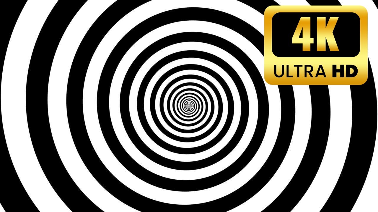 Black and White Hypnosis Spiral Optical Illusion Background - YouTube