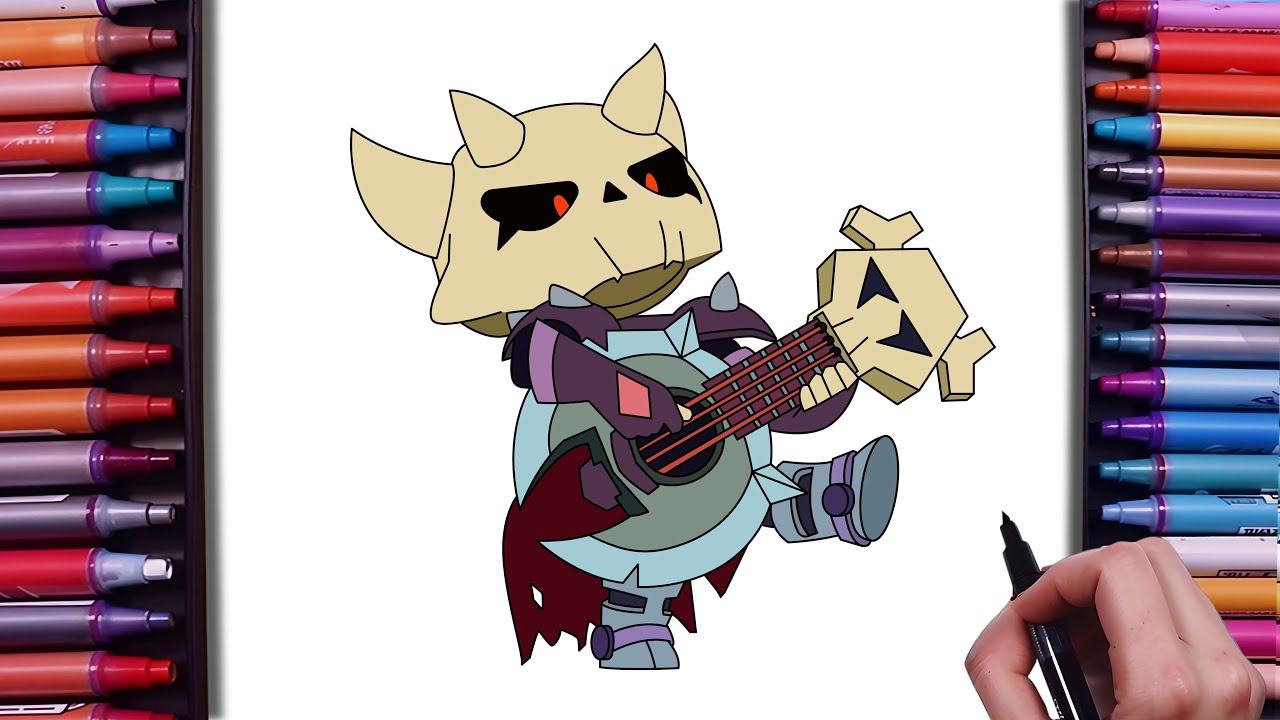 How to Draw Possessed Poco From Brawl Stars | Step by Step Easy Drawing ...