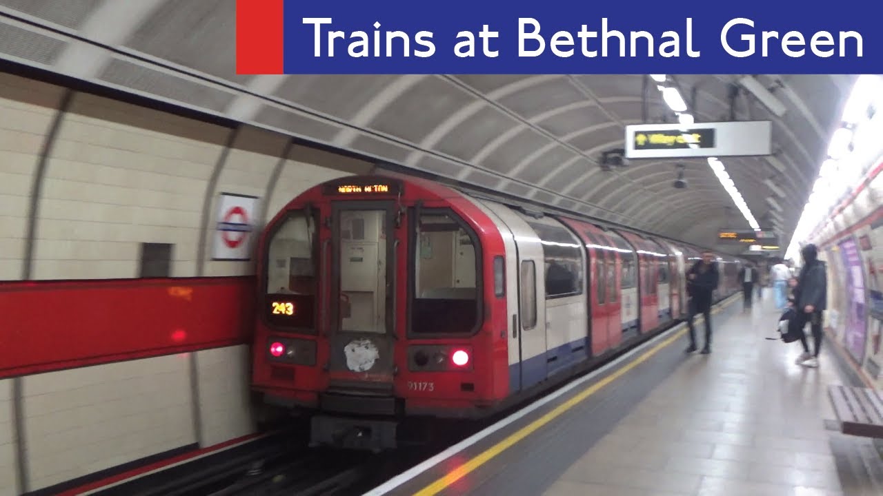 London Underground Central Line Trains At Bethnal Green - YouTube