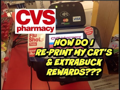CVS: HOW DO I RE-PRINT A CRT OR EXTRABUCK REWARD??? - YouTube