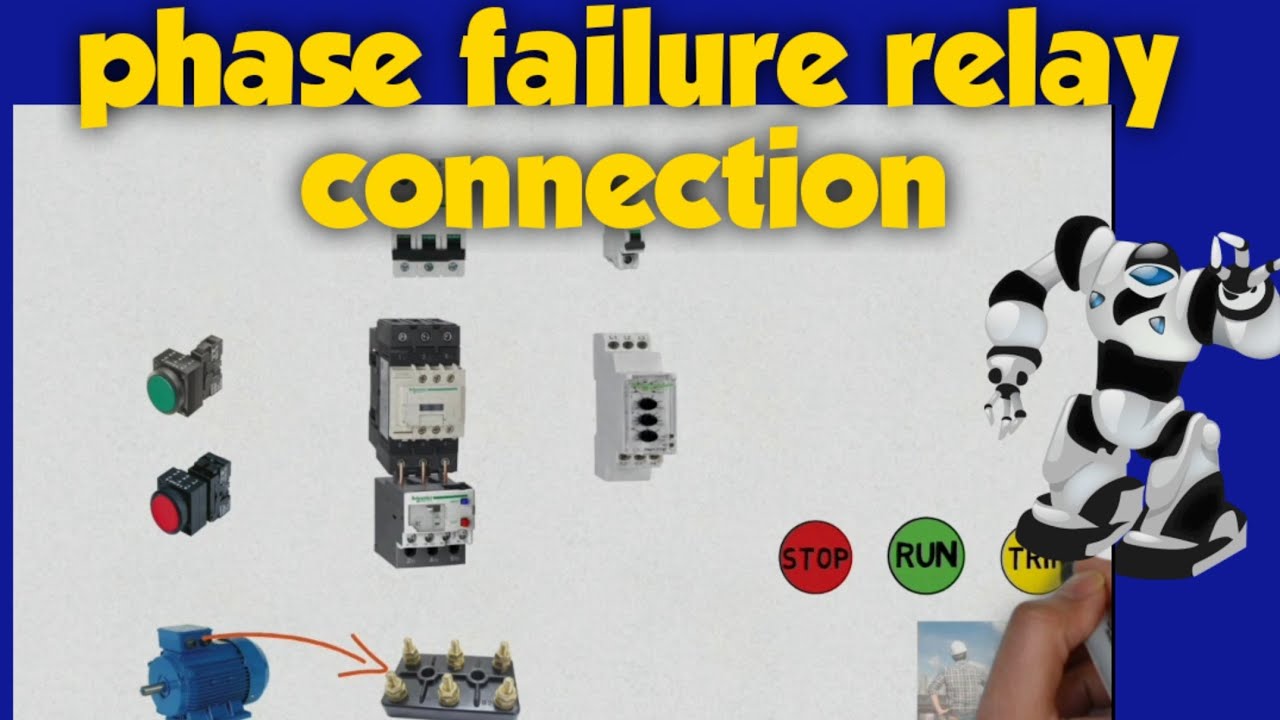 phase failure relay connection | phase monitor relay 3 phase | how to ...