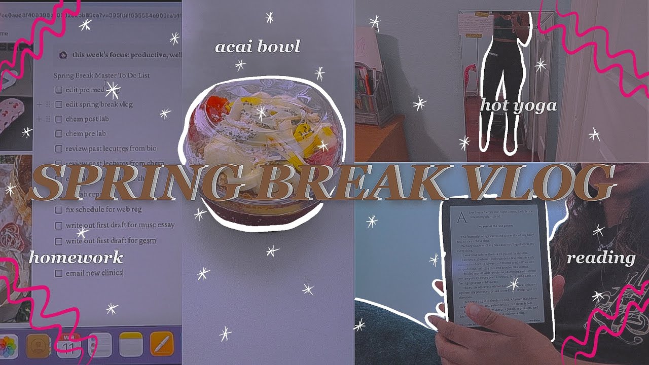 🌷Spring Break Vlog 🌸 Hot Yoga, Reading, Acai Bowls, Homework - YouTube