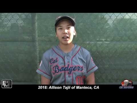 2018 Allison Tajii Outfield Softball Skills Video - Cal Badgers - YouTube