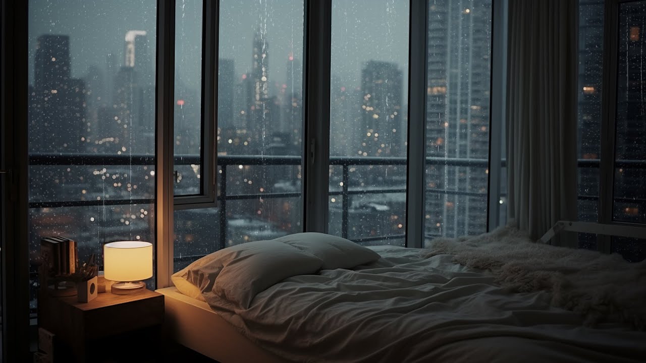 Soothing Rain and Thunderstorm on Window – Instant Sleep, Stress Relief ...