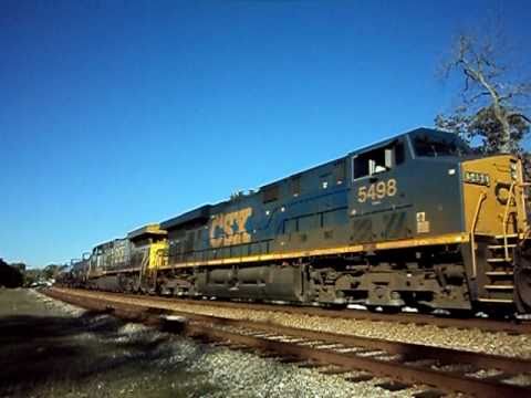 CSX 5498 leads CSX Q611 in Palmetto, GA - YouTube