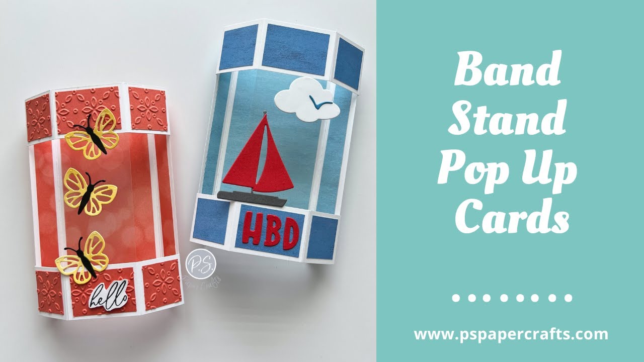 How To Make Band Stand Pop Up Cards - YouTube