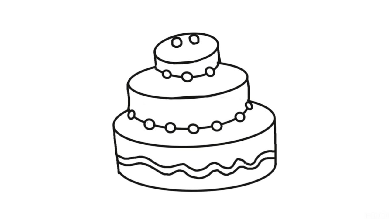 Cara Menggambar Kue - How To Draw Cake - YouTube