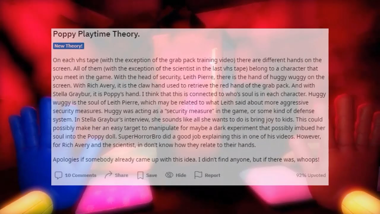 🤯 Poppy Playtime Theories | 👻 Huggy Wuggy is the soul of Leith Pierre ...