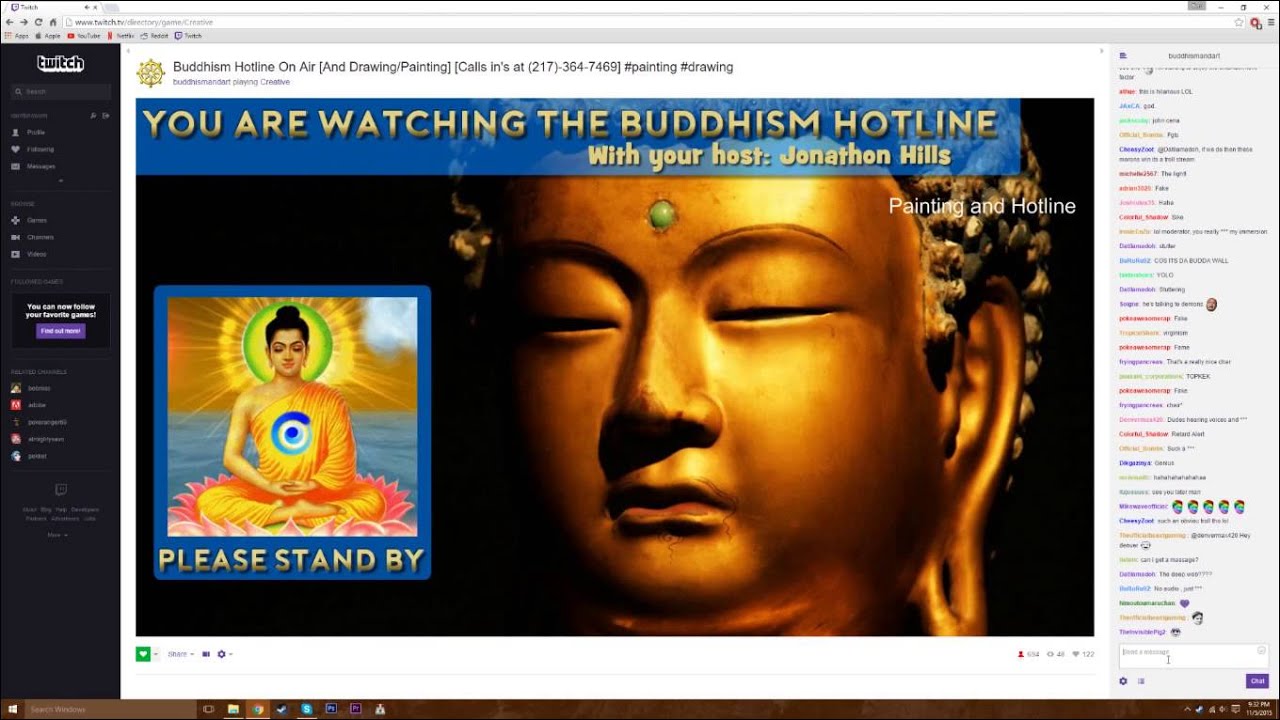 Buddhism Hotline Twitch Raid - YouTube