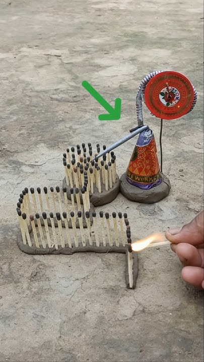 Matchstick Chain Reaction with Fireworks | Satisfying Fire Experiment 🔥 #shortsvideo # ...