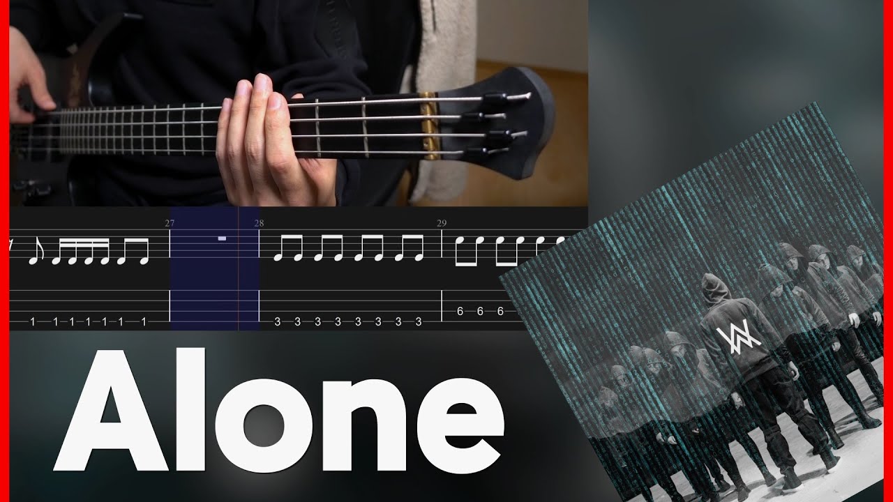 Alan Walker - Alone [Bass cover] (+Tab) - YouTube