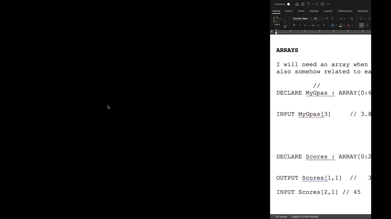 AS Paper 2 Pseudocode Revision Part 2 - YouTube