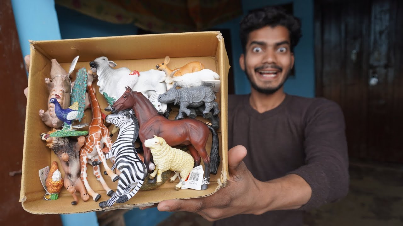 Wild Farm Animals Box opening.. Dinoz Home - YouTube