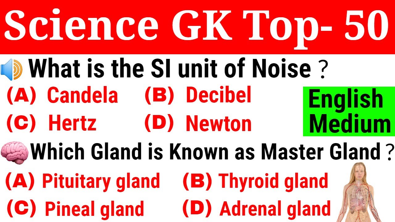 Science Gk in English | General Science important Questions | Science ...