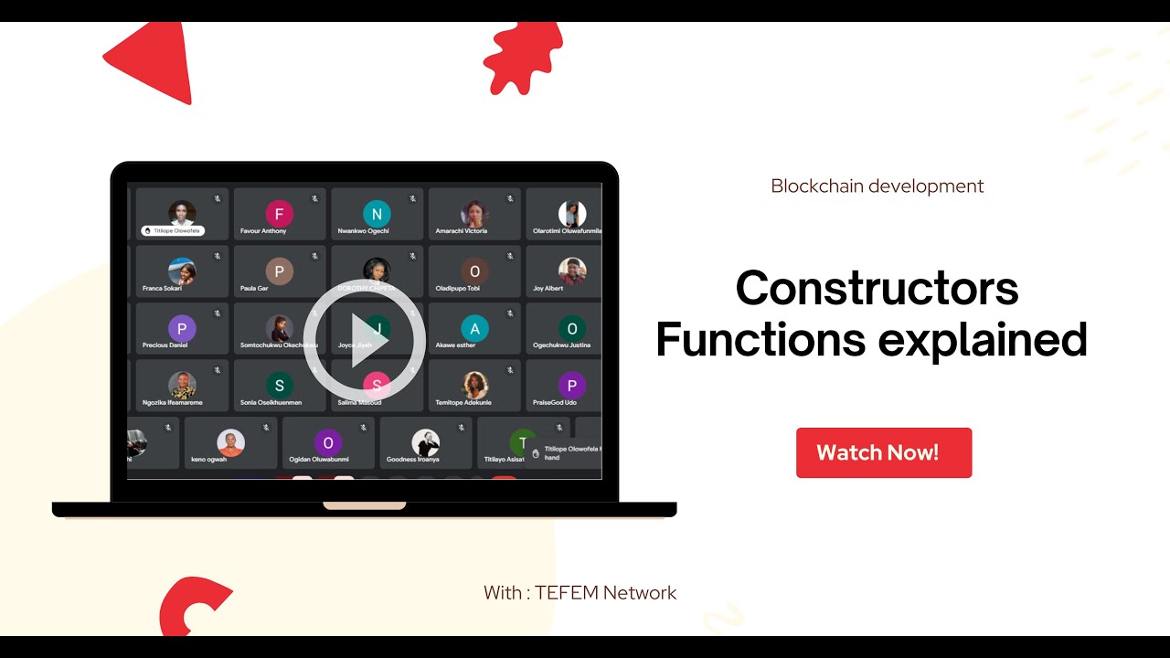 Constructors Functions in Solidity Language || Blockchain development / TEFEM Africa fellowship ...