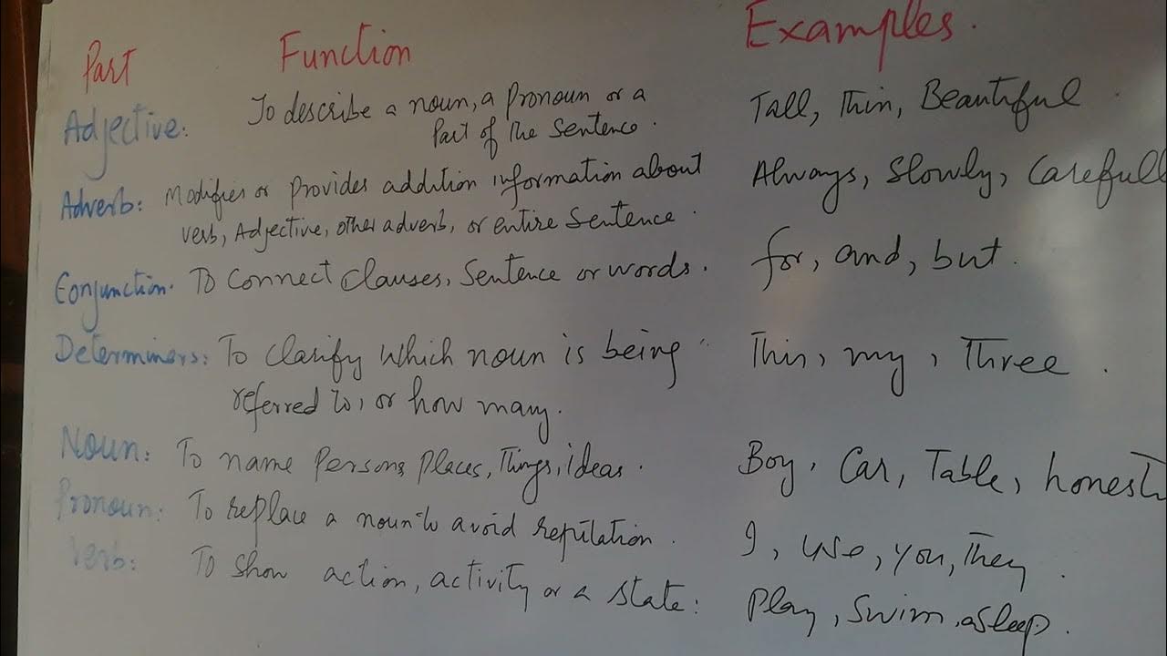 BASIC GRAMMAR FUNCTION - YouTube