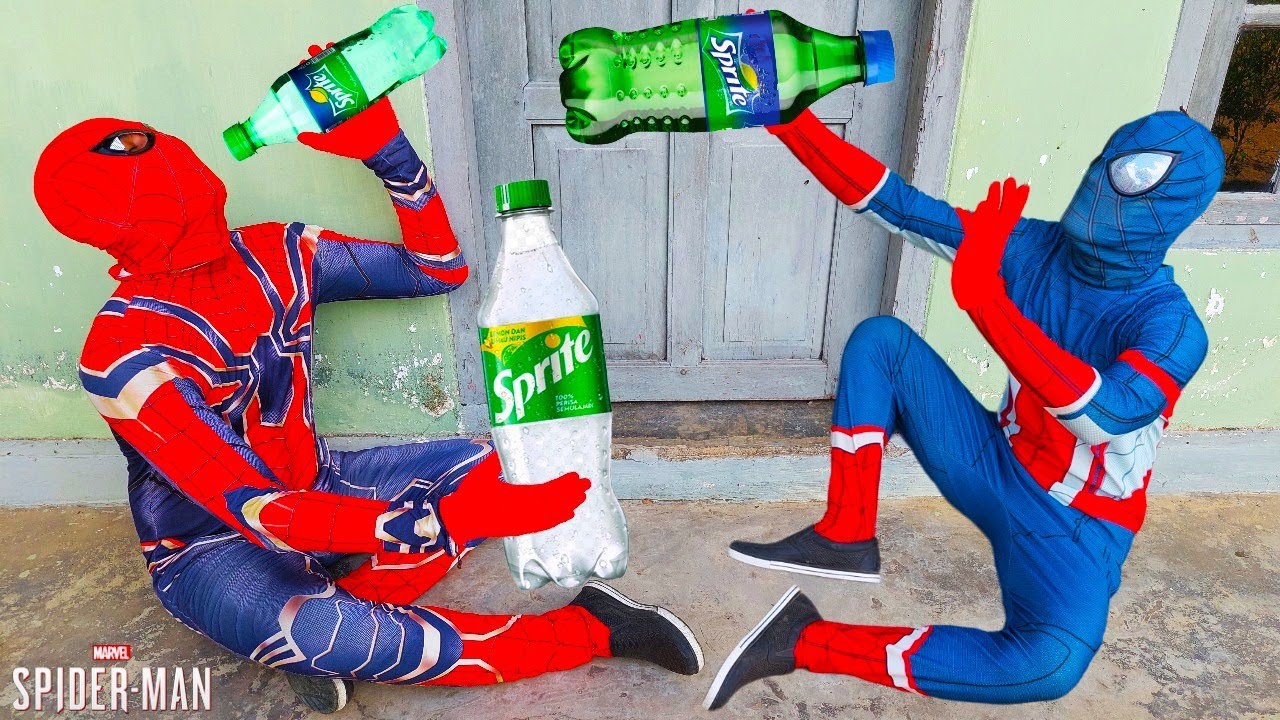 Drama Spiderman Minum Sprite - YouTube