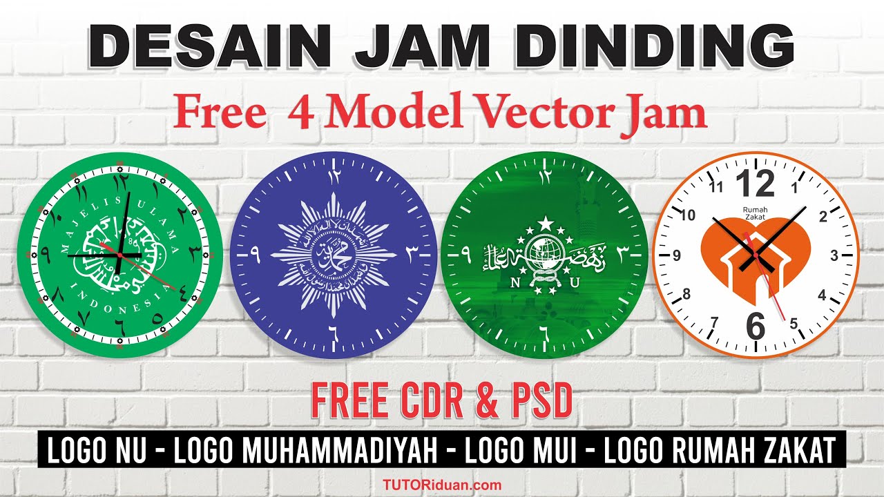 Cara Desain Jam Dinding Custom Logo Free CDR dan PSD - CorelDraw ...