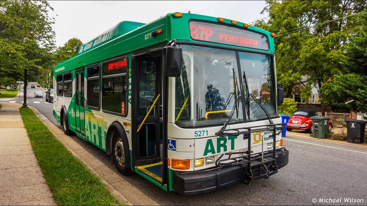 Arlington Transit ART 2007 NABI 35 LFW CNG #5271 On Rt 87P - YouTube