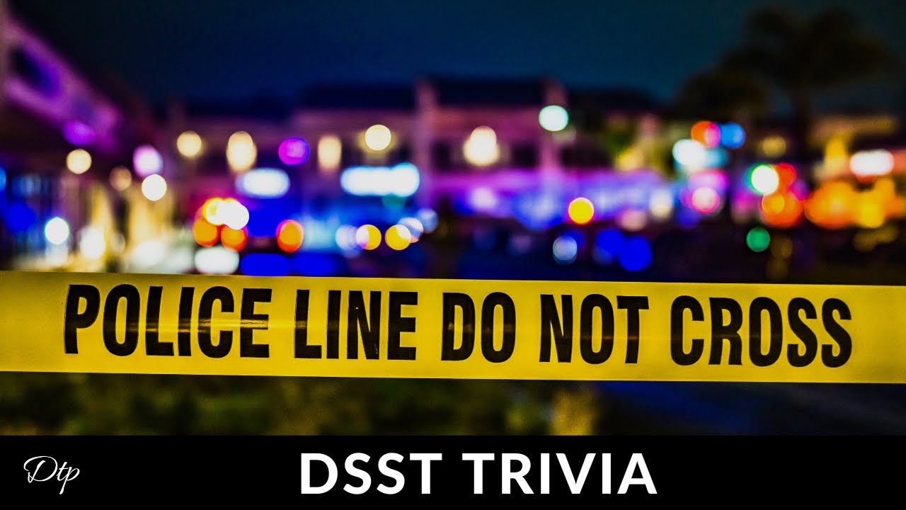 DSST Introduction to Law Enforcement Trivia Question # 282 - YouTube