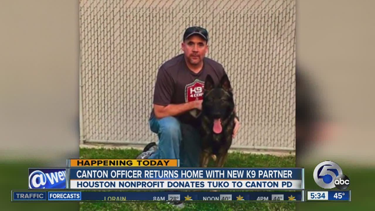 Canton officer chooses new K-9 - YouTube