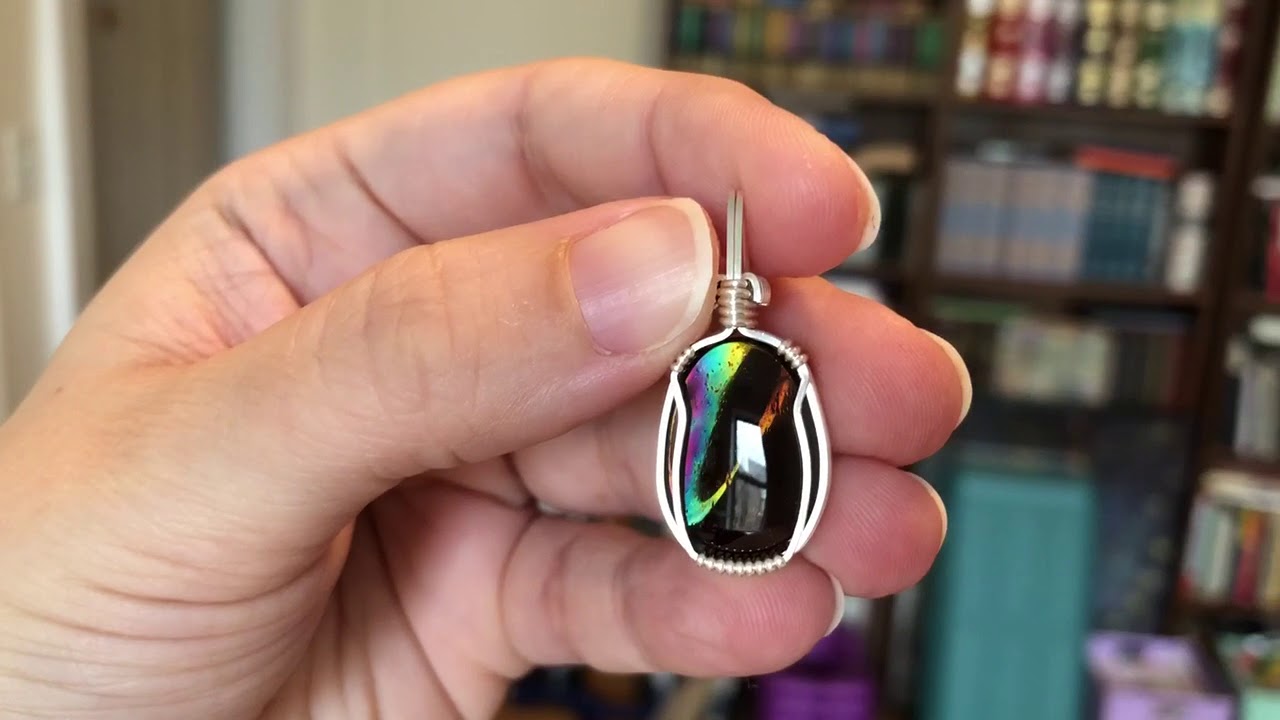 Fire obsidian pendant - Vines and Lines Jewelry - YouTube