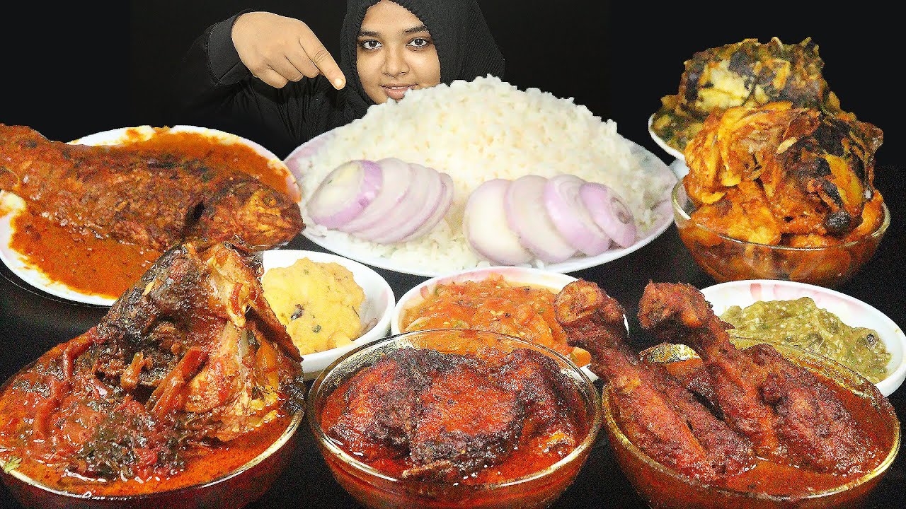 FISH CURRY, FISH HEAD+RED SPINACH CURRY, FISH KALIA, CHICKEN CURRY ...