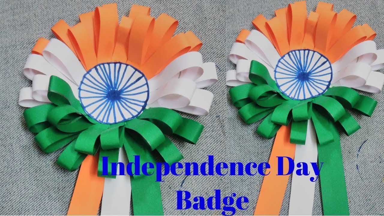 Independence Day Badge Making| How to make independence Badge|Tricolor ...