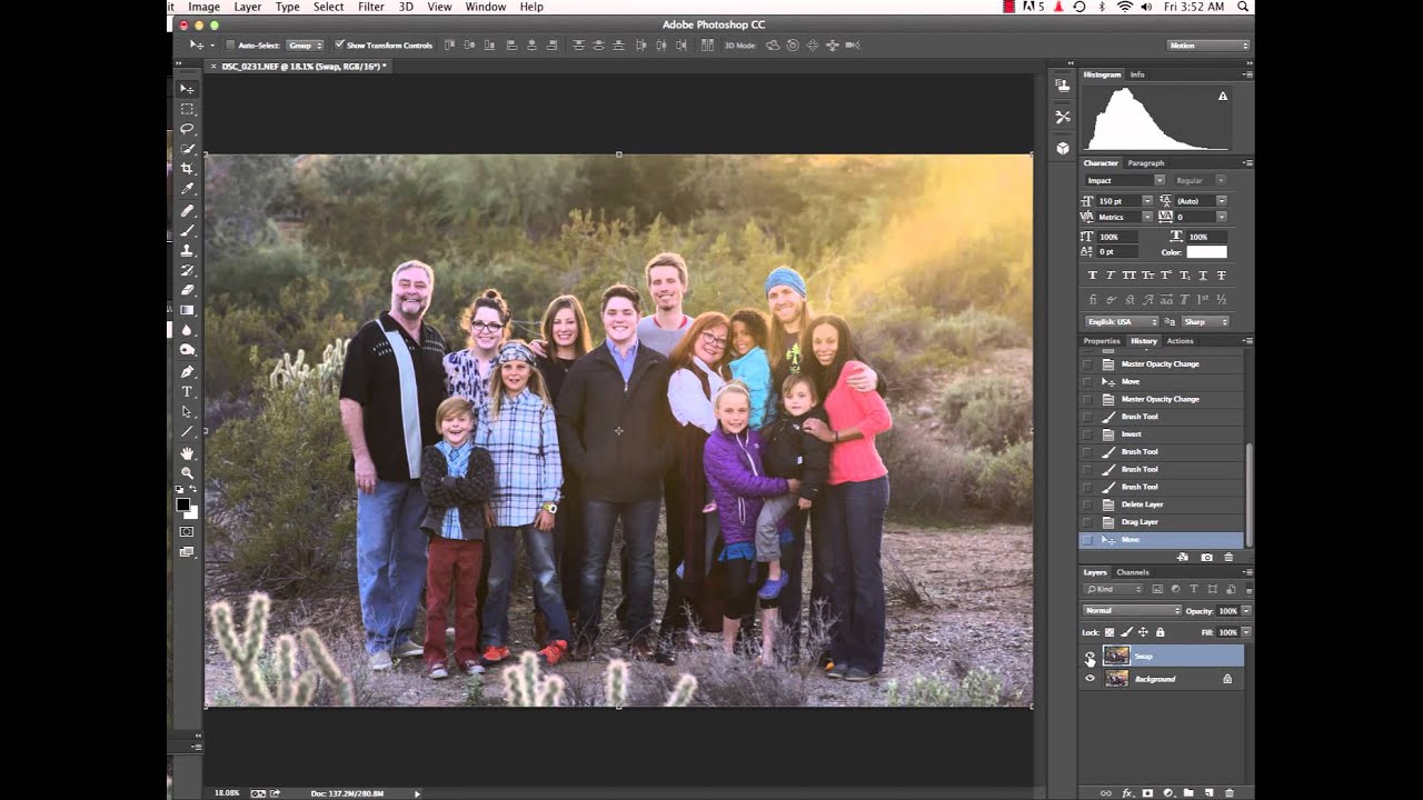 Easy Head Swap in Photoshop - YouTube