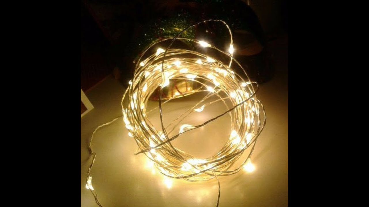 Fio De Led 5 Metros Arame 50 Leds Decoração Natal Pilha Prova Agua ...