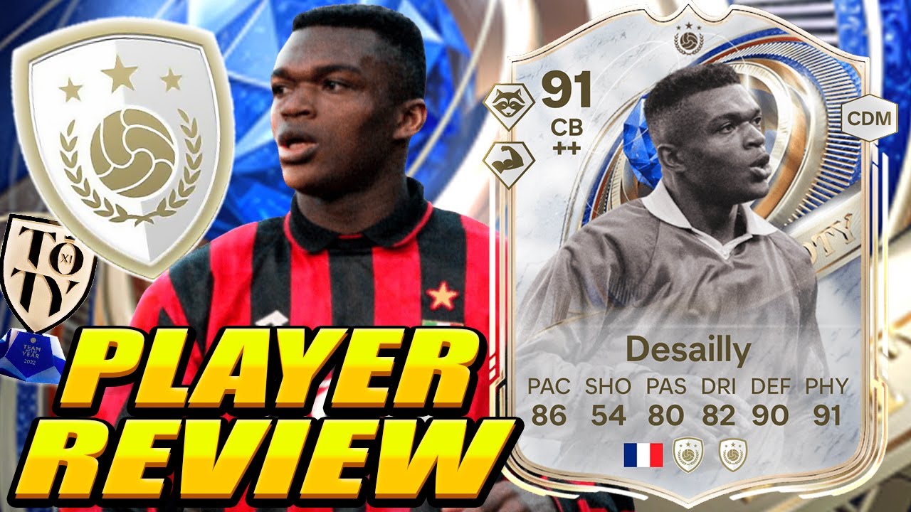 He IS AN ABSOLUTE TANK AT THE BACK… 🧱🔥 91 Future Stars Icon Desailly ...