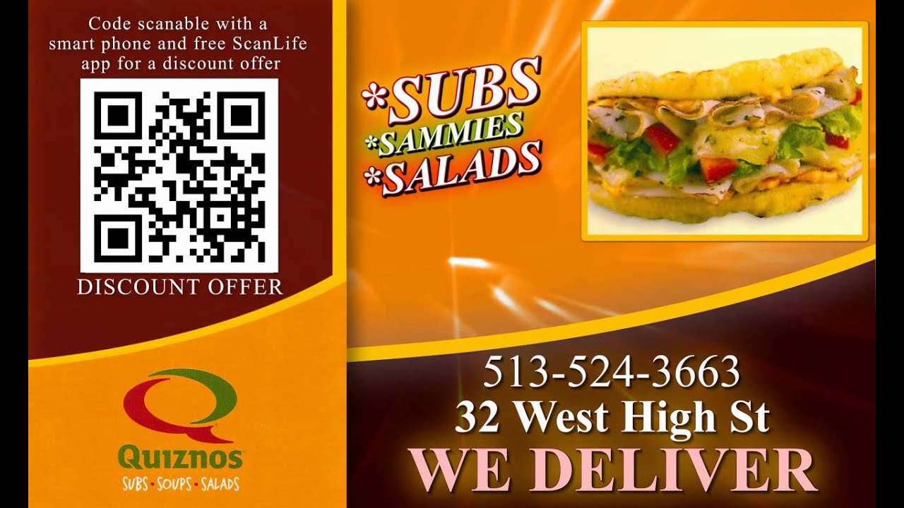 Quiznos QR Code Ad - YouTube