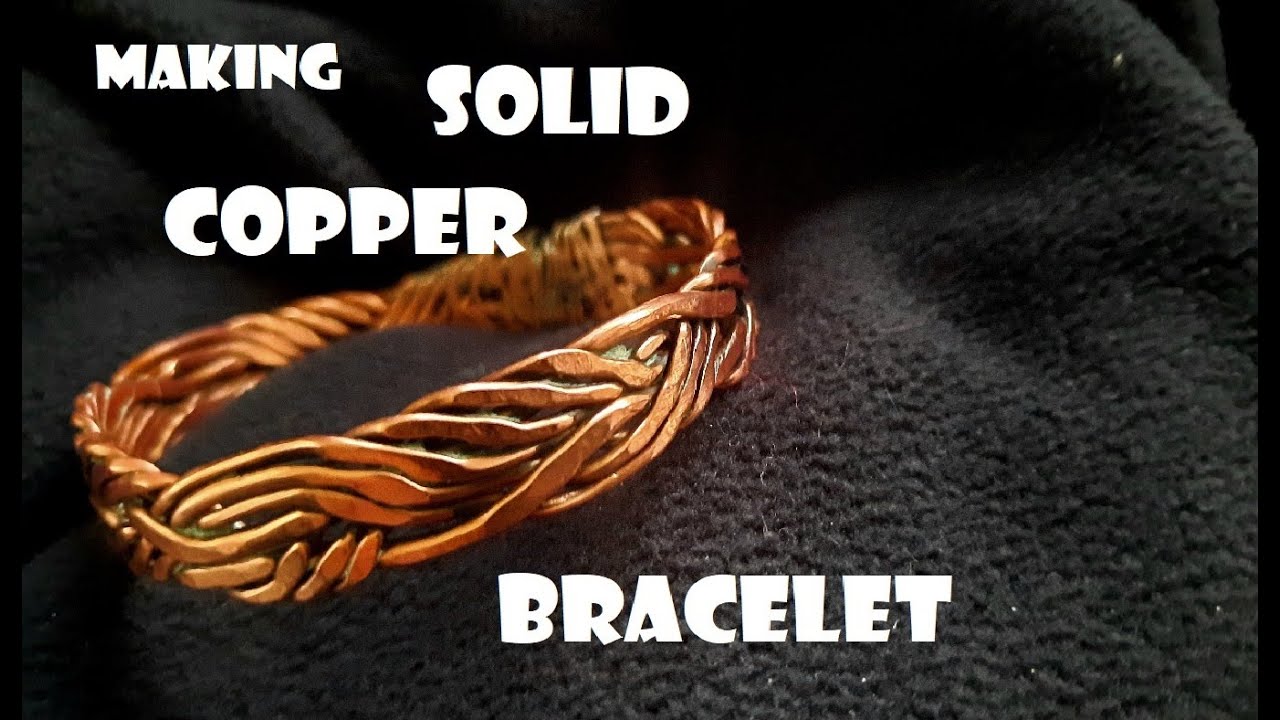 Copper bracelet made from solid copper wire - YouTube