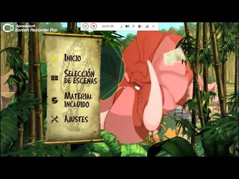 Tarzán DVD Menu 2005 en inglés, español y portugués